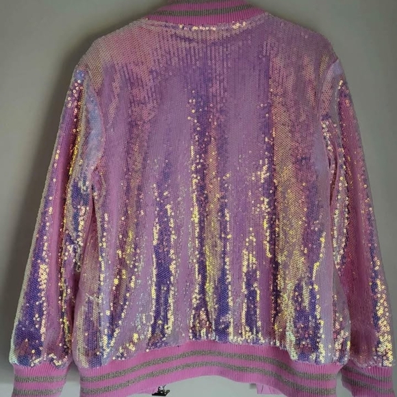 Disney | Jackets & Coats | Disney Pink And Gold Sequin Jacket | Poshmark